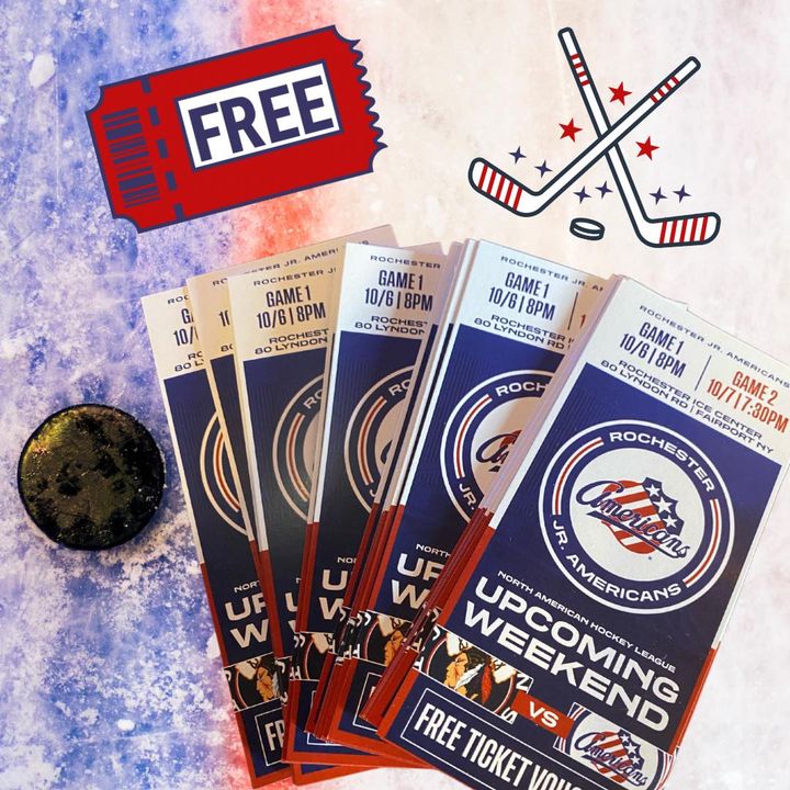 🎟️ FREE JR Amerks Tickets 🏒 First come First serve! See the bartender ...
